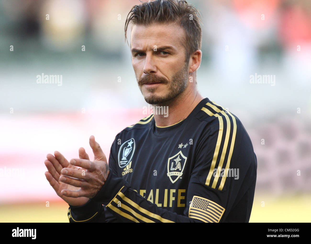 DAVID BECKHAM LA GALAXY V CHIVAS USA. MLS CARSON LOS ANGELES CALIFORNIA ...