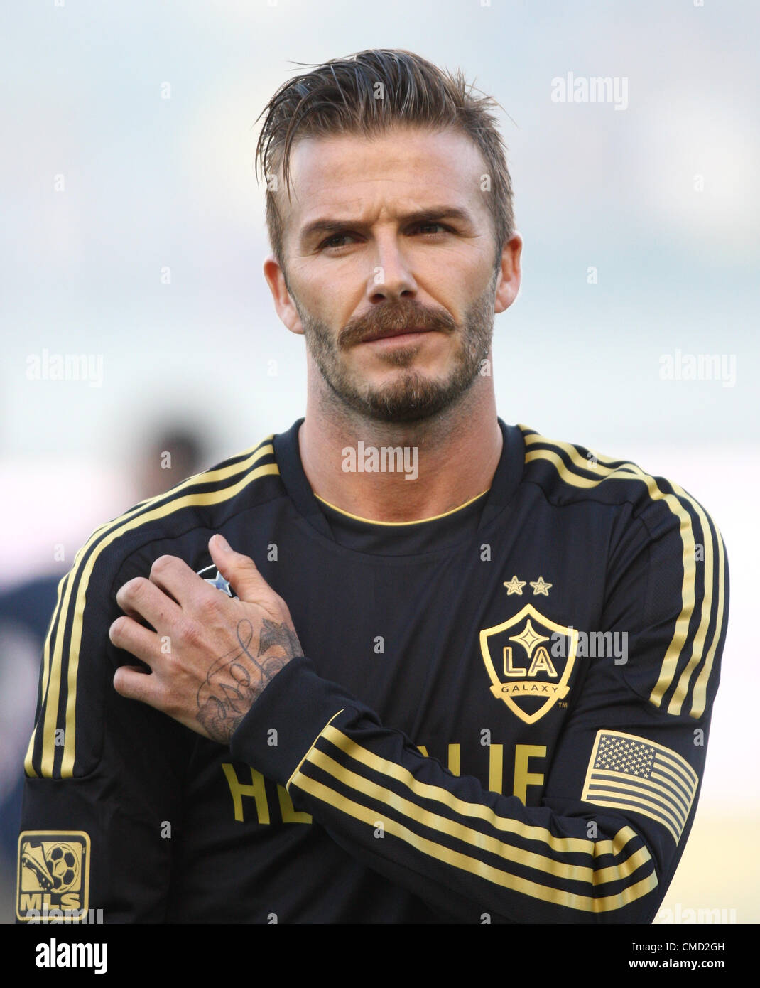 DAVID BECKHAM LA GALAXY V CHIVAS USA. MLS CARSON LOS ANGELES CALIFORNIA ...