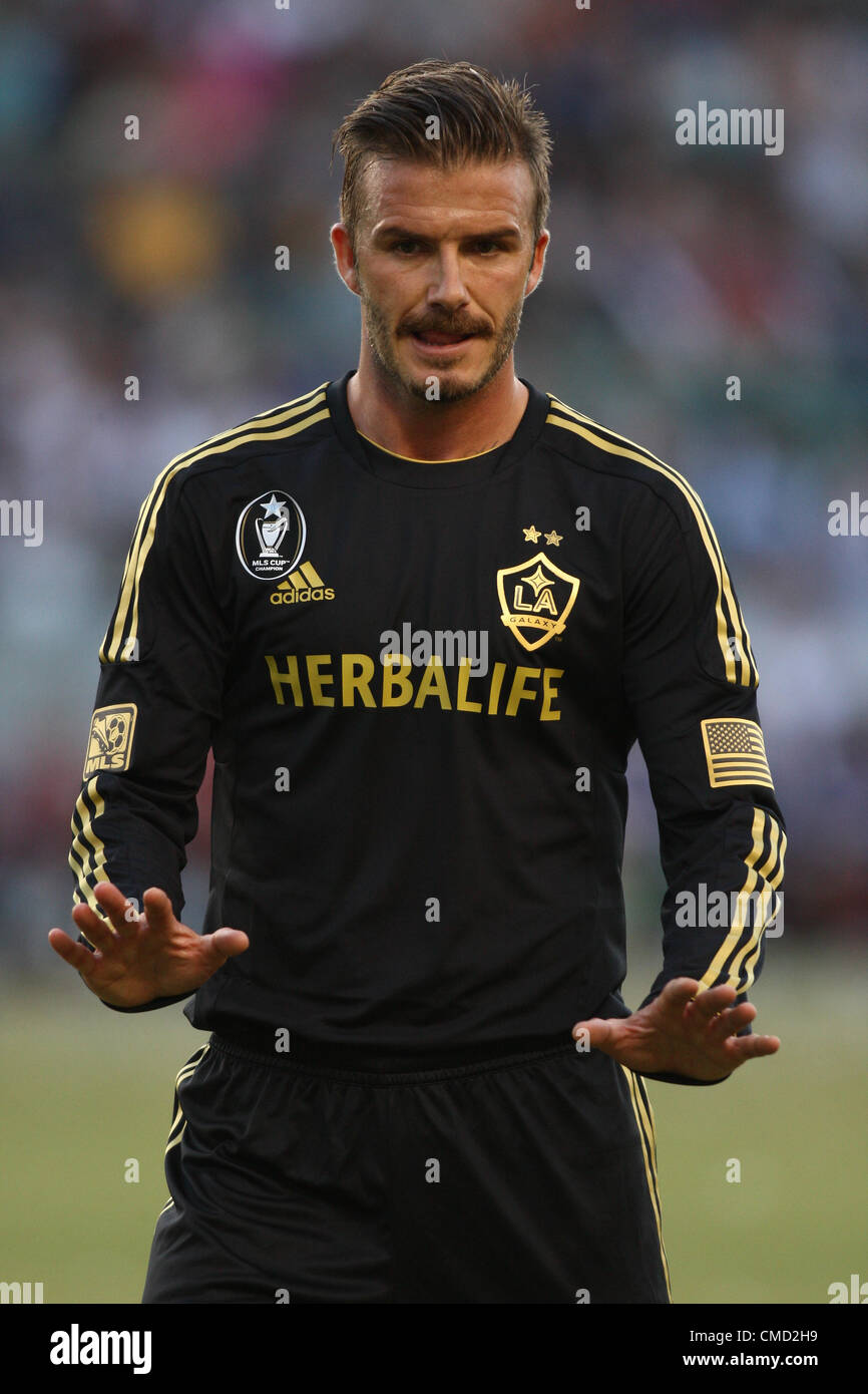 DAVID BECKHAM LA GALAXY V CHIVAS USA. MLS CARSON LOS ANGELES CALIFORNIA ...