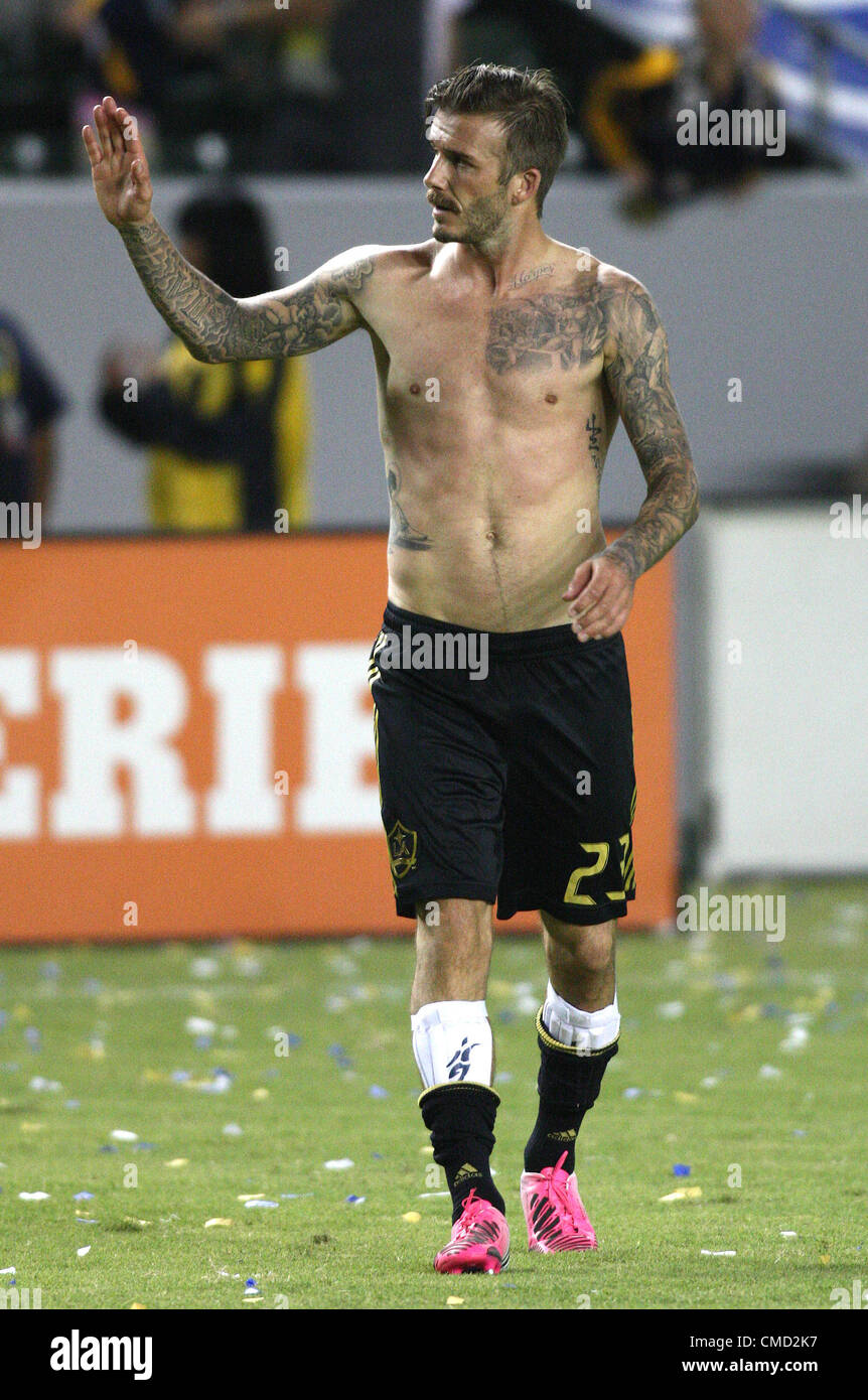 DAVID BECKHAM LA GALAXY V CHIVAS USA. MLS CARSON LOS ANGELES CALIFORNIA ...
