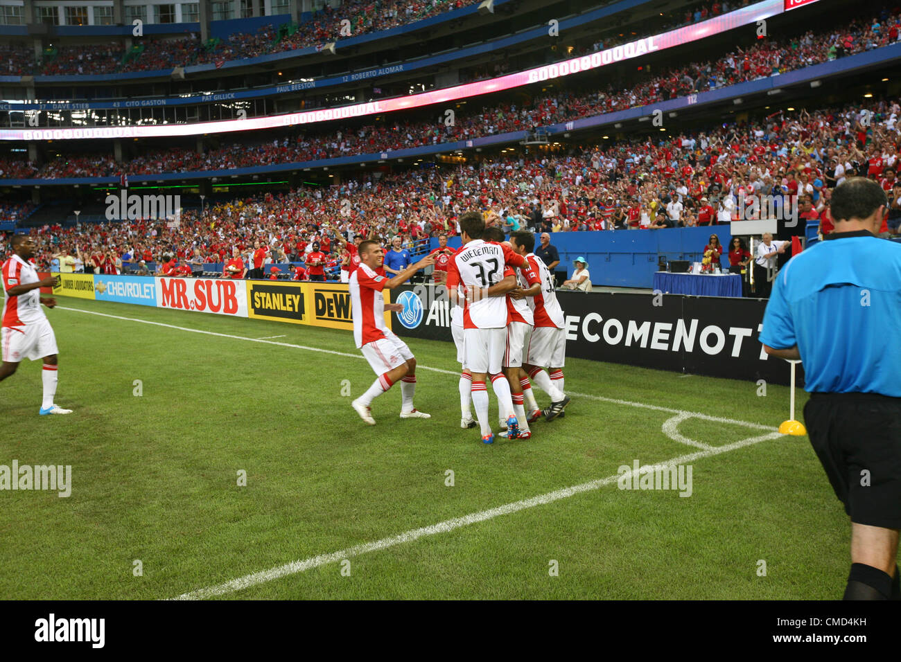 21.07.2012. Toronto, Canada. Toronto FC celebrates their goal during ...