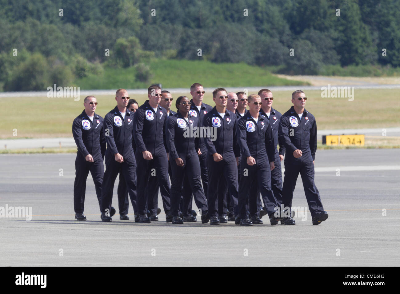 Ground Crew on Tarmac, USAF Thunderbirds Air Demonstration Squadron, F ...