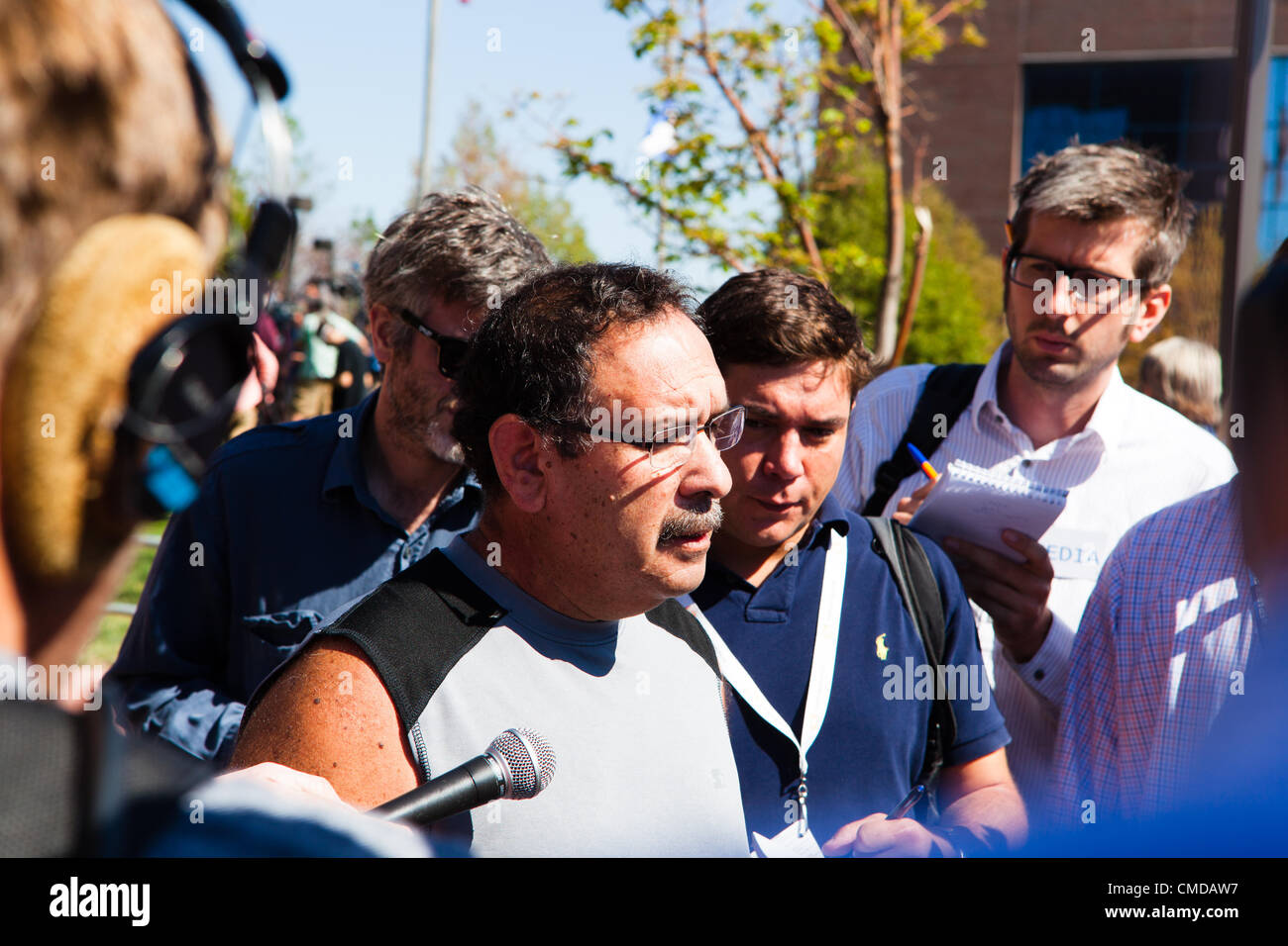 Centennial, Colorado, USA. David Sanchez, father of Katie Medley who's ...