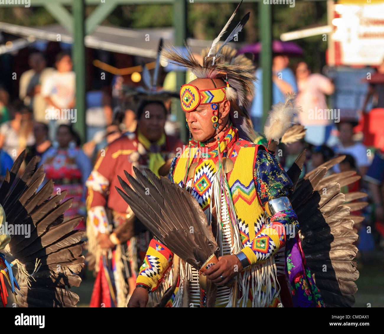 Native Americans from around North America gathered to sing, dance, and ...