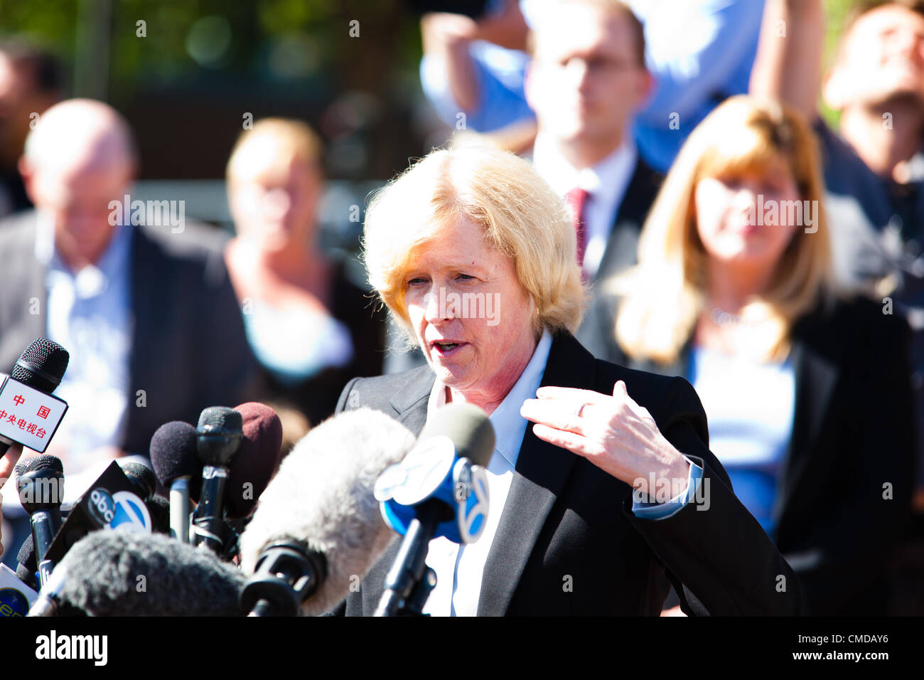 Centennial, Colorado, USA. Arapahoe County District Attorney Carol ...