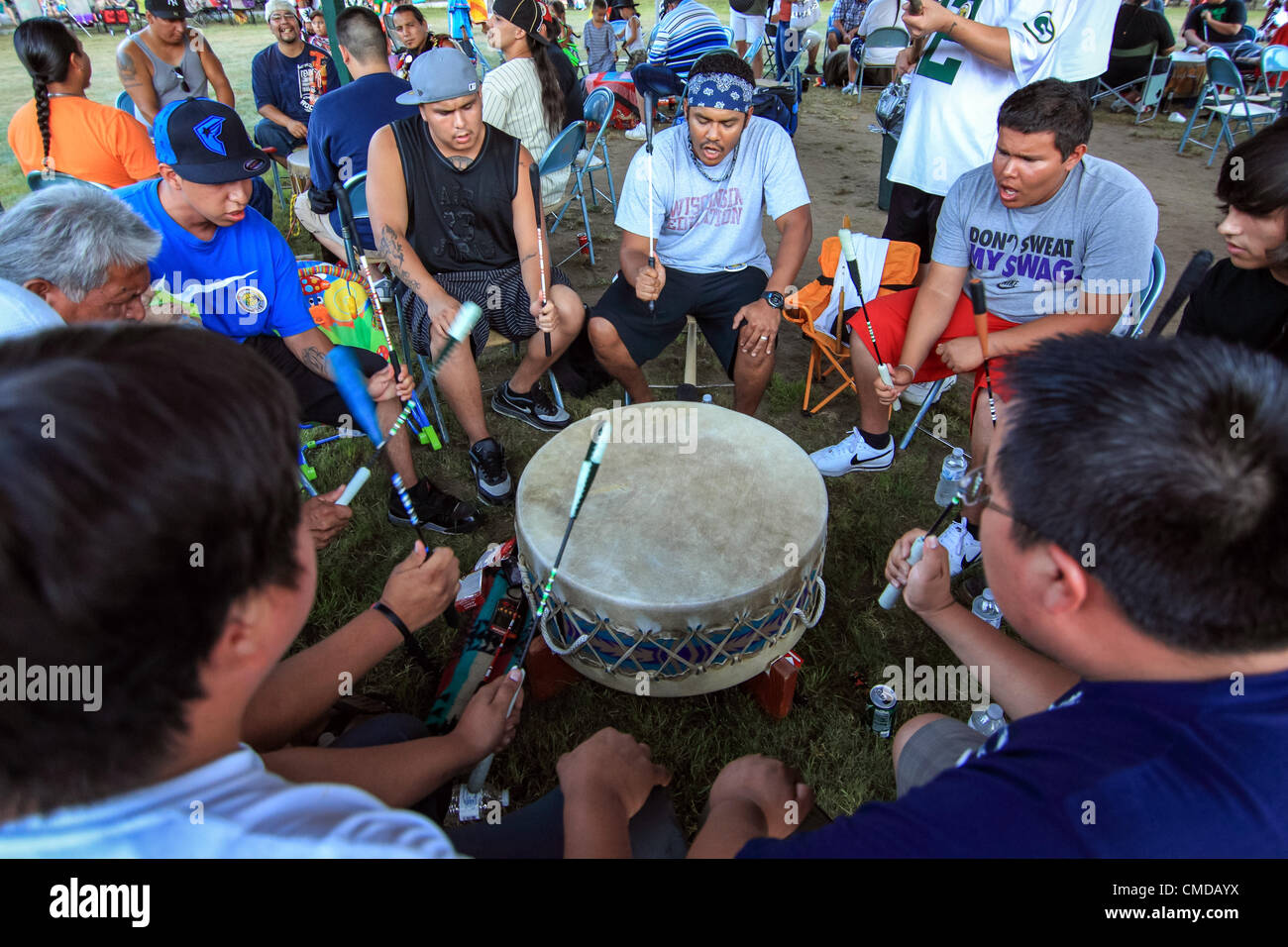 Native Americans from around North America gathered to sing, dance, and ...