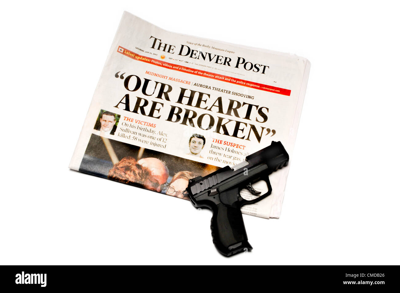 Headline of the Denver Post newspaper immediately following the ...