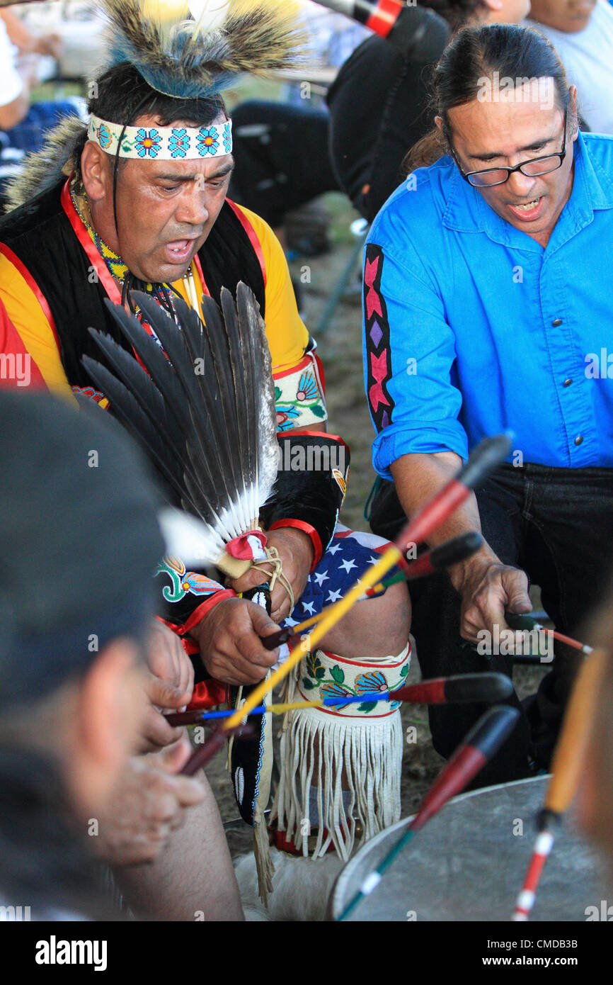 Native Americans from around North America gathered to sing, dance, and ...