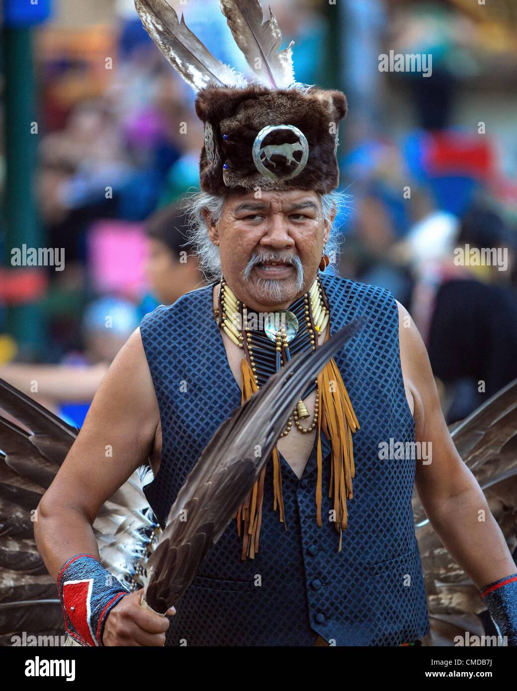 Native Americans from around North America gathered to sing, dance, and ...