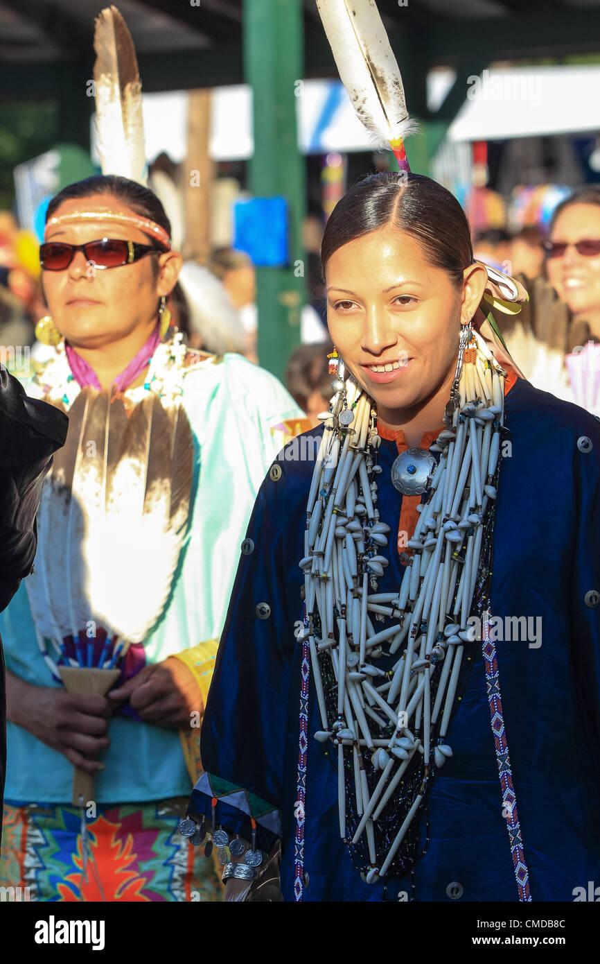 Native Americans from around North America gathered to sing, dance, and ...