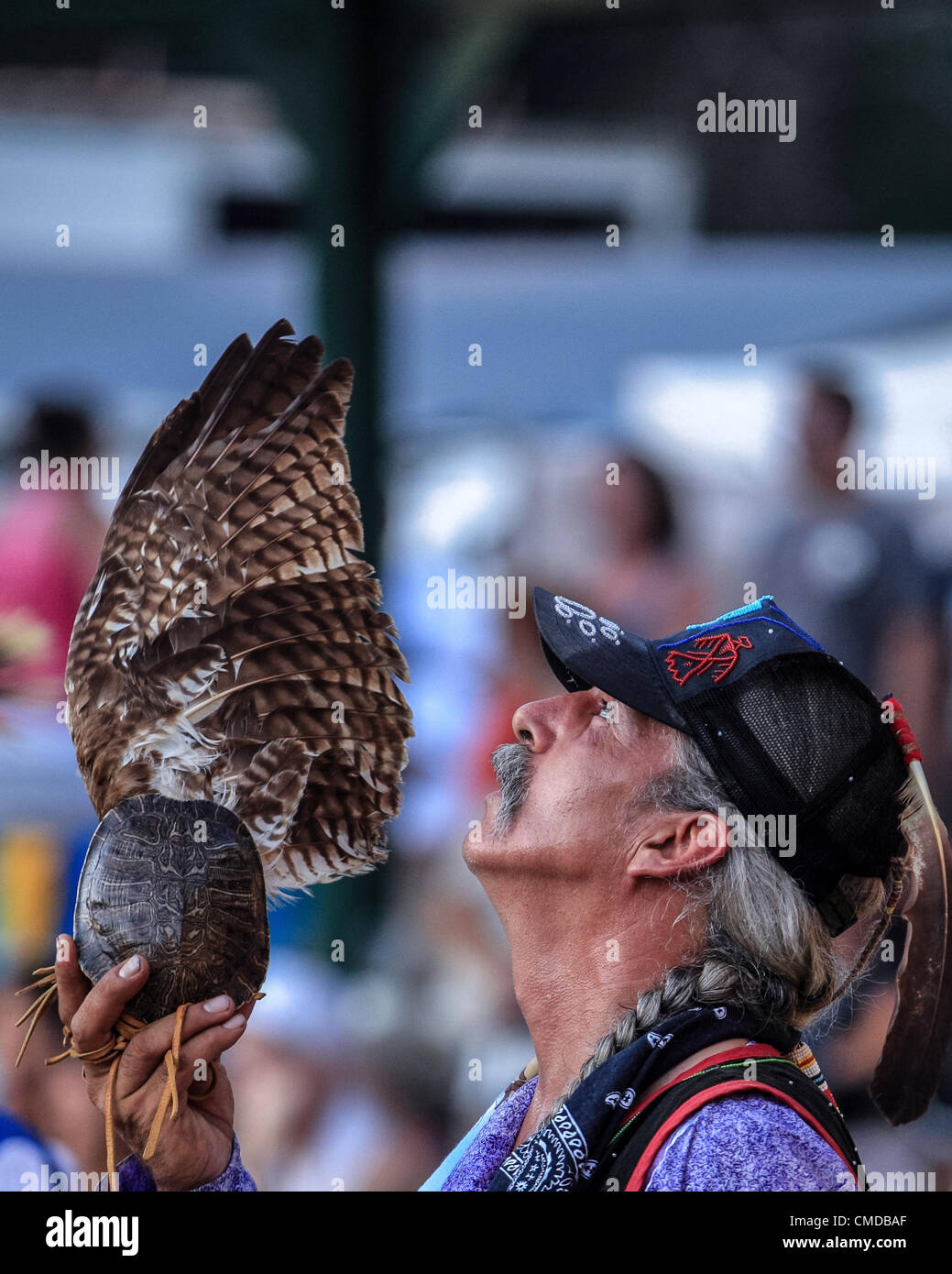 Native Americans from around North America gathered to sing, dance, and ...