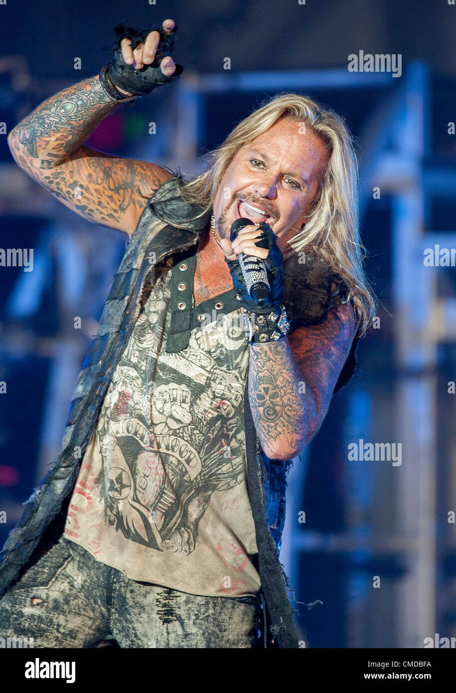 Jul. 22, 2012 - Raleigh, North Carolina; USA - Singer VINCE NEIL of the ...