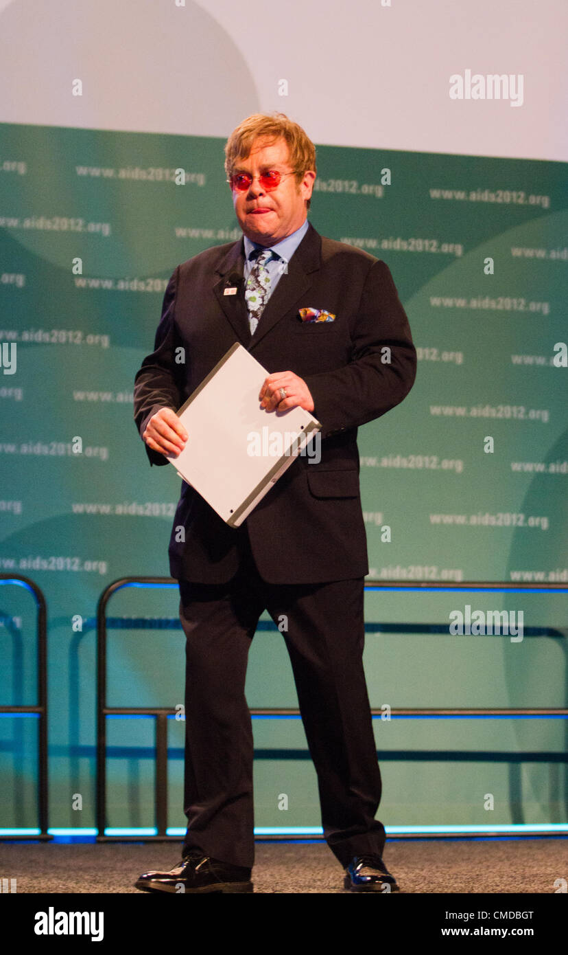 Sir Elton John speaks during a panel discussion at the 19th ...