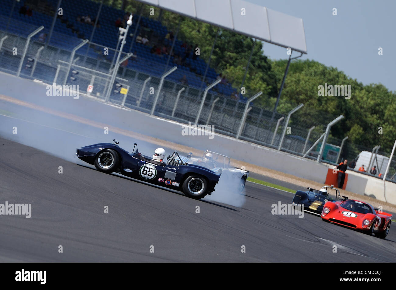 22nd July 2012, Silverstone, UK. Laurie Bennett spins in the McLaren ...
