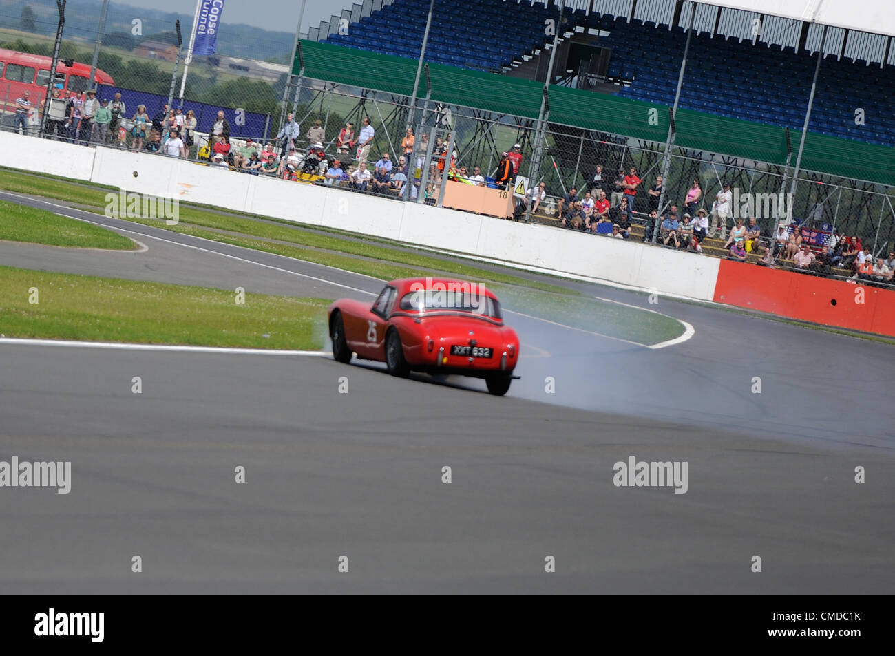 22nd July 2012, Silverstone, UK. The spectators watch Ben Cussons ...