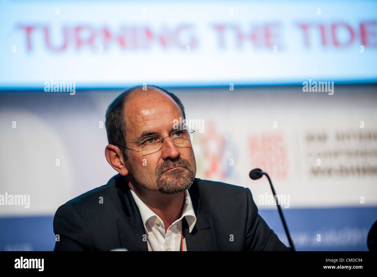 The Global Fund's Dr. CHRISTOPH BENN attends a news conference about ...