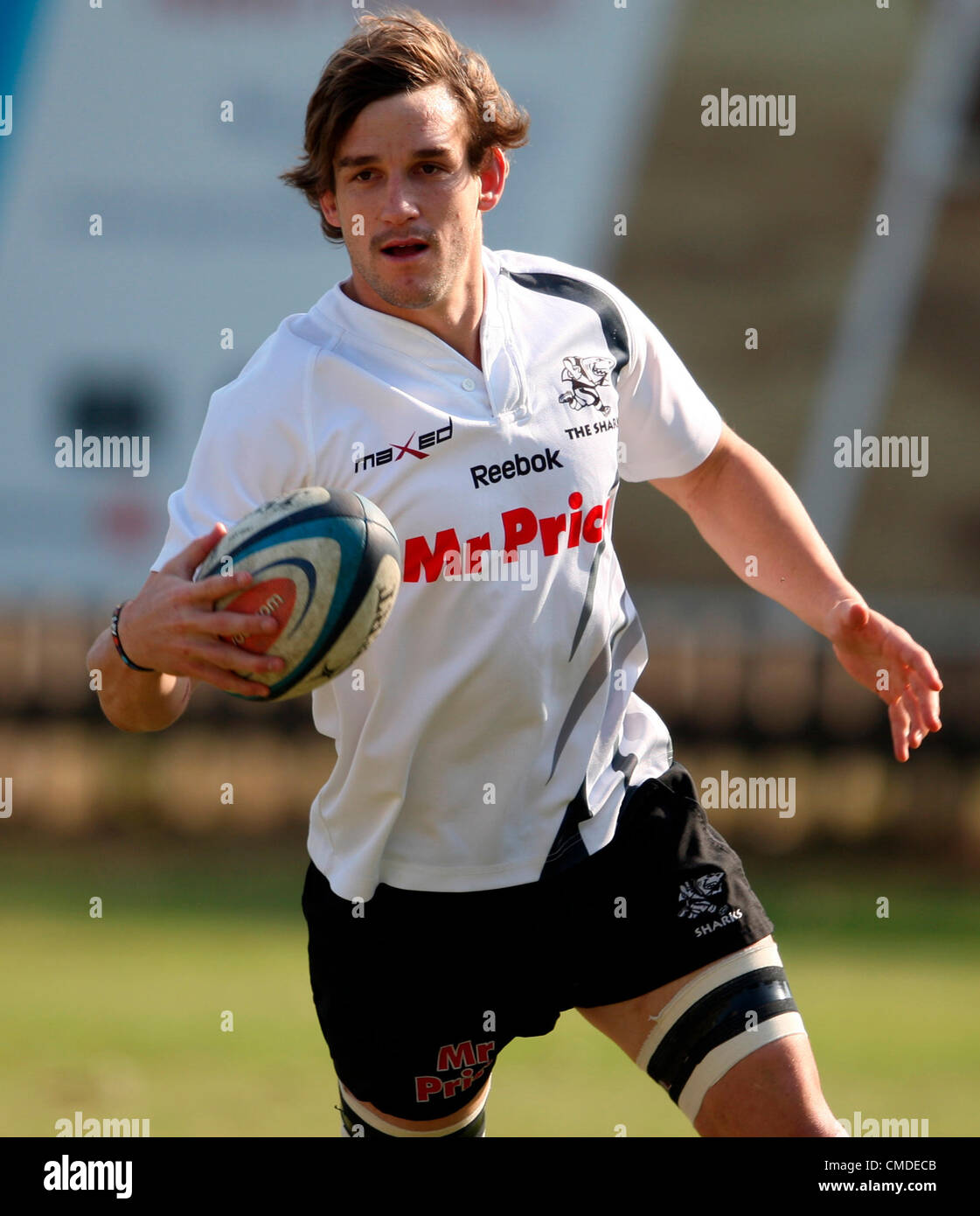 DURBAN, SOUTH AFRICA - JULY 24, Keegan Daniel during The Sharks ...