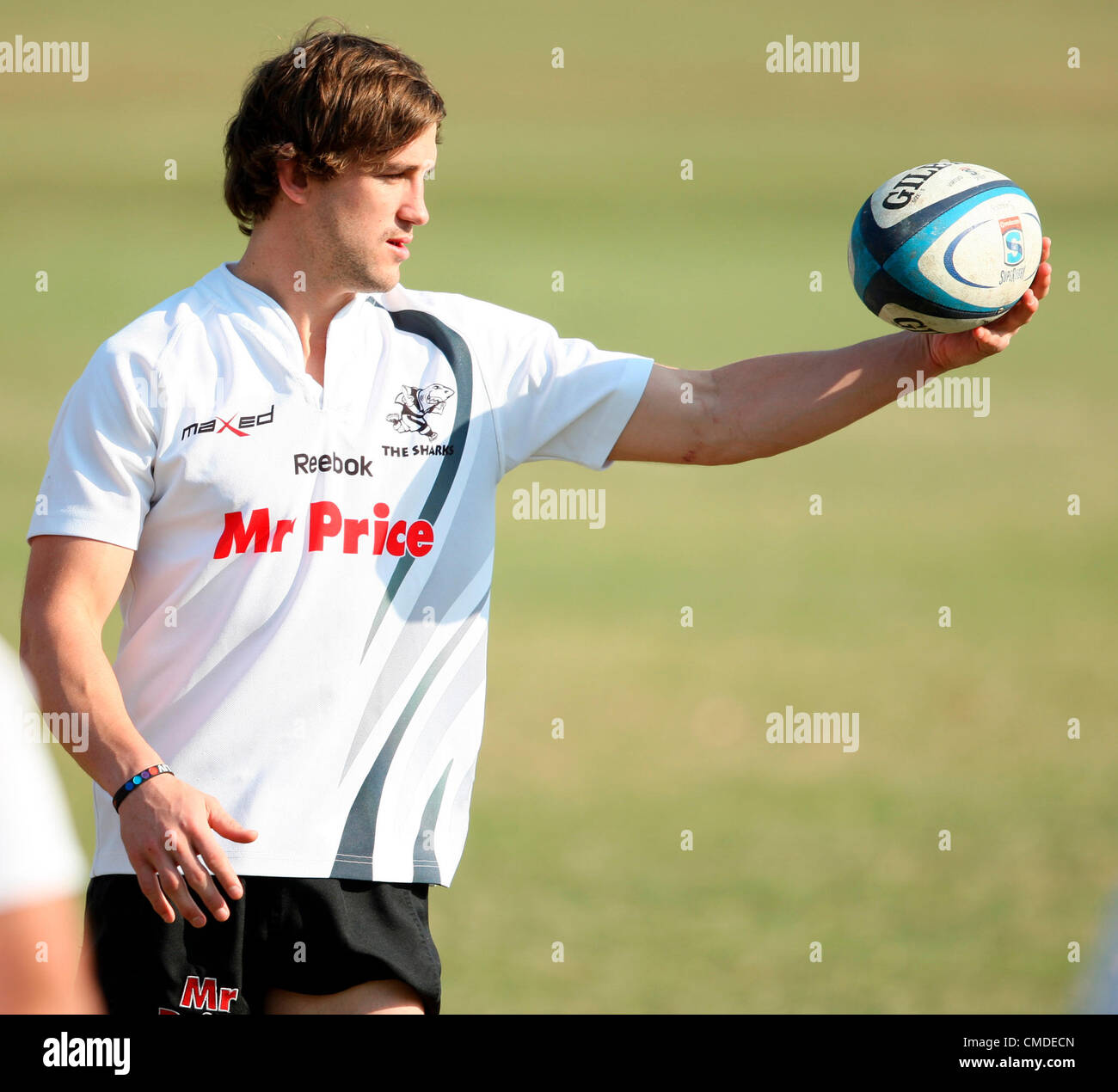 DURBAN, SOUTH AFRICA - JULY 24, Keegan Daniel during The Sharks ...