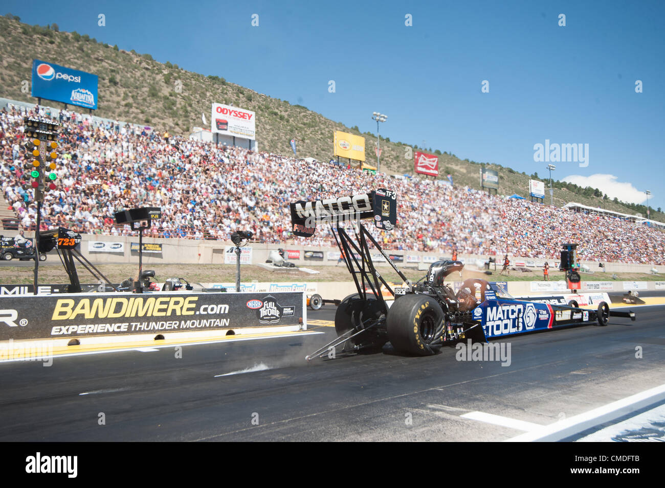 22.07.2012. Colorado, USA. Antron Brown (Matco Tools/Aaron's Dragster ...