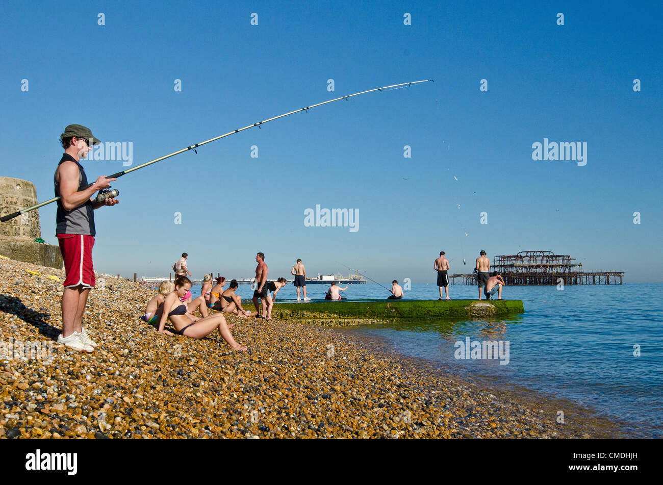 Brighton sea bathers hi-res stock photography and images - Alamy