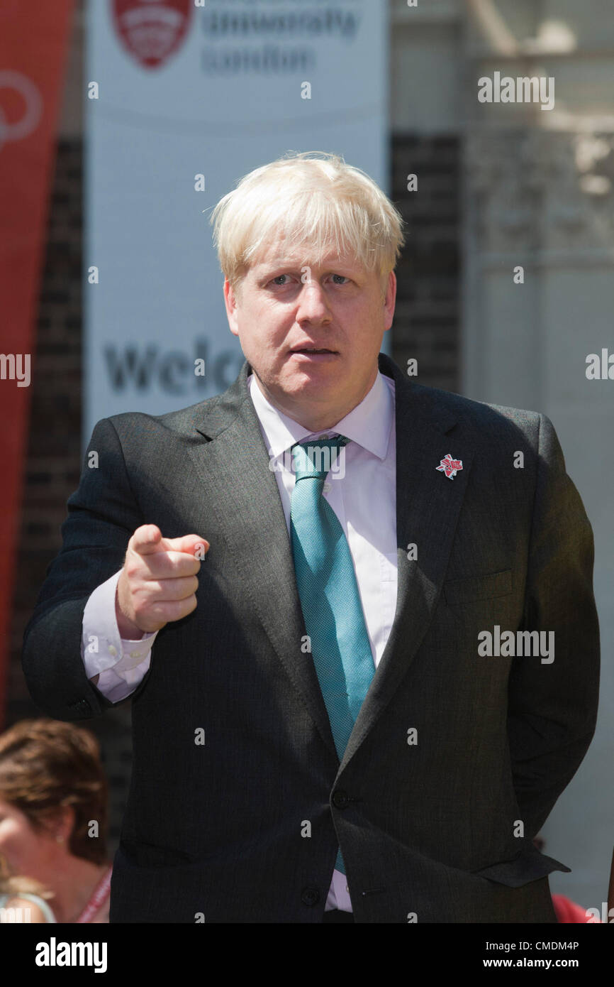 Hendon, London, England, UK. Wednesday, 25 July 2012. Pictured: Boris ...