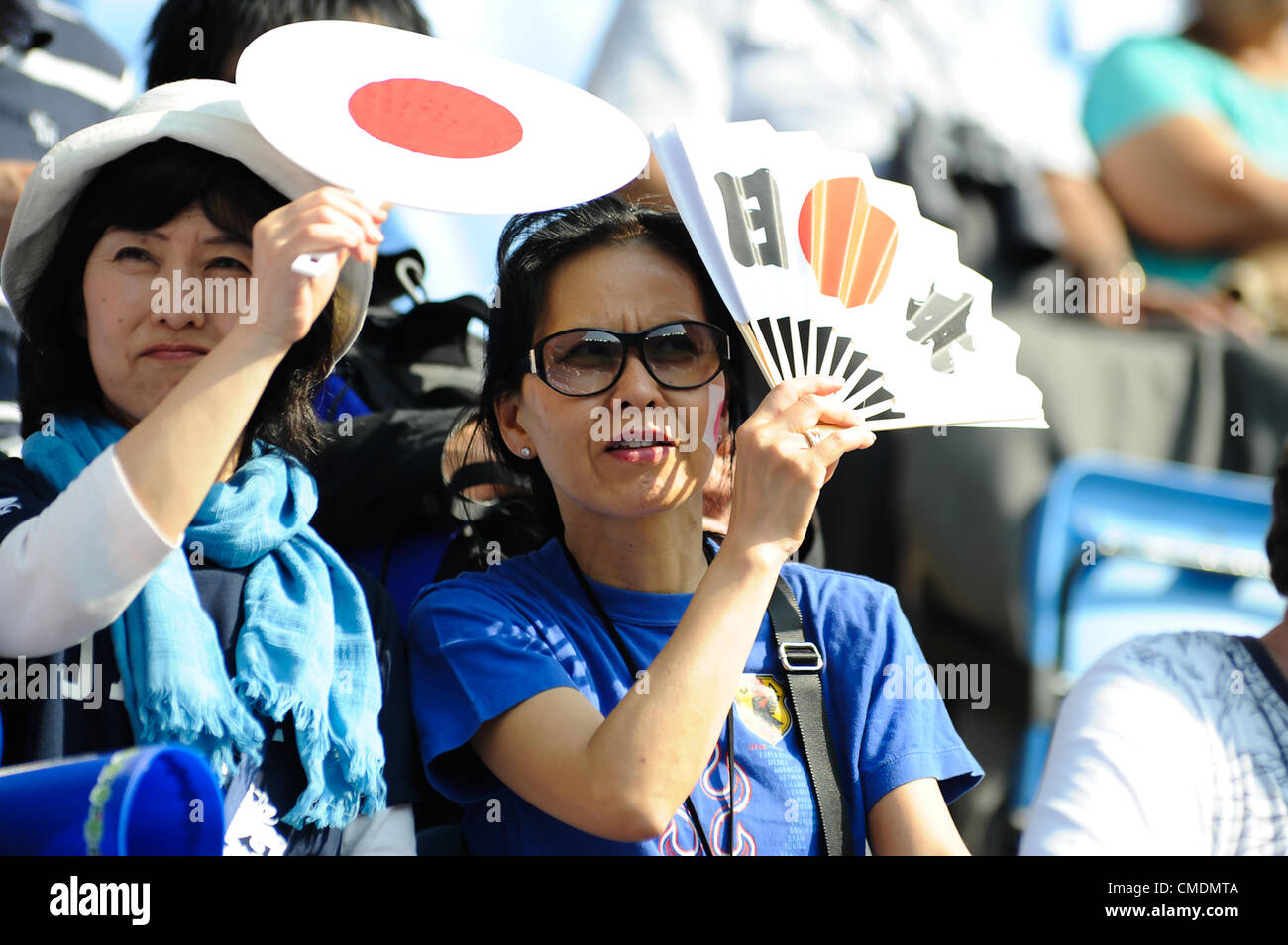 25.07.2012 Coventry, England. Fans of team Japan during the Olympic ...