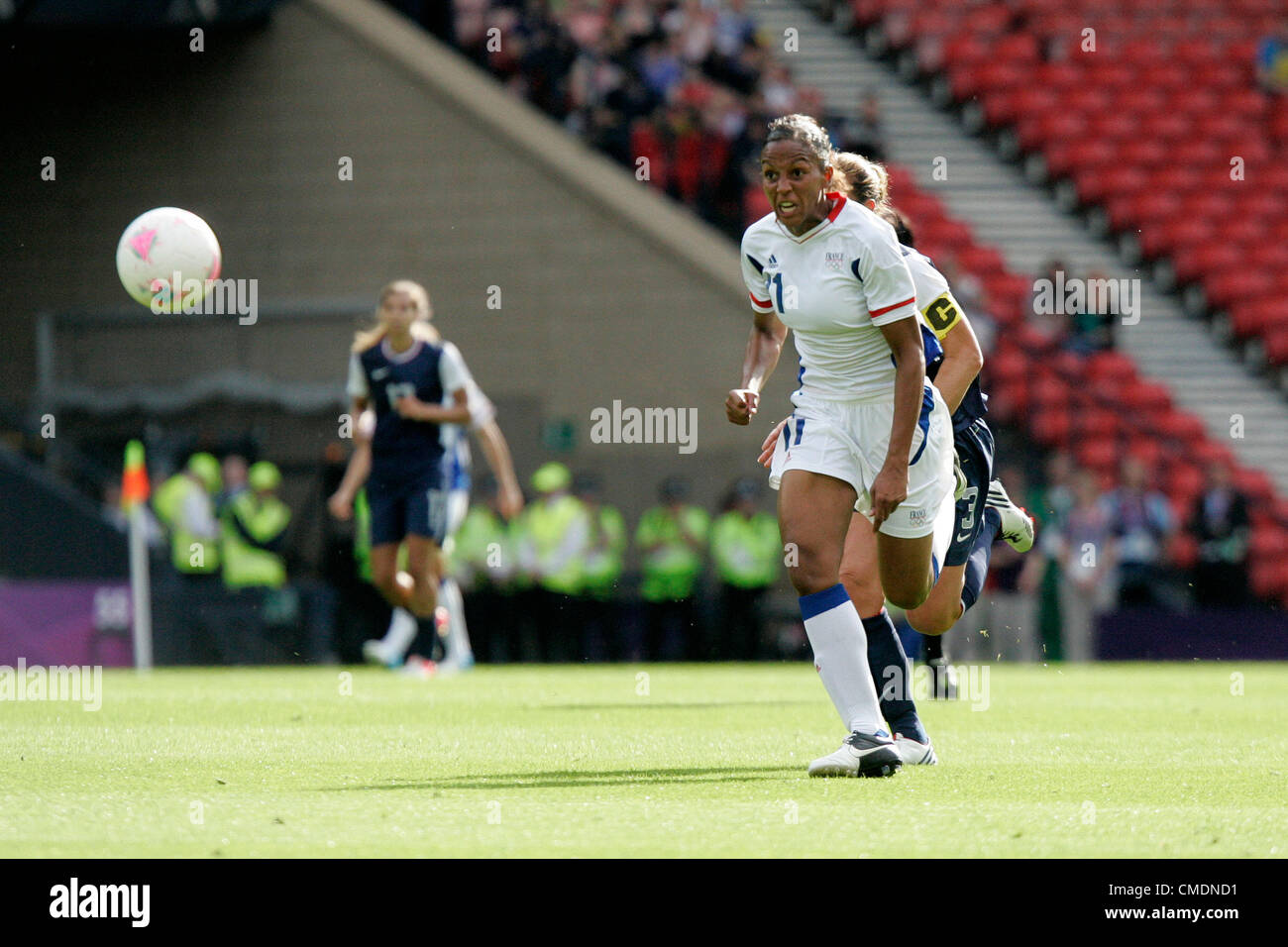 25.07.2012 Glasgow, Scotland. 11 Marie-Laure Delie in action during the ...