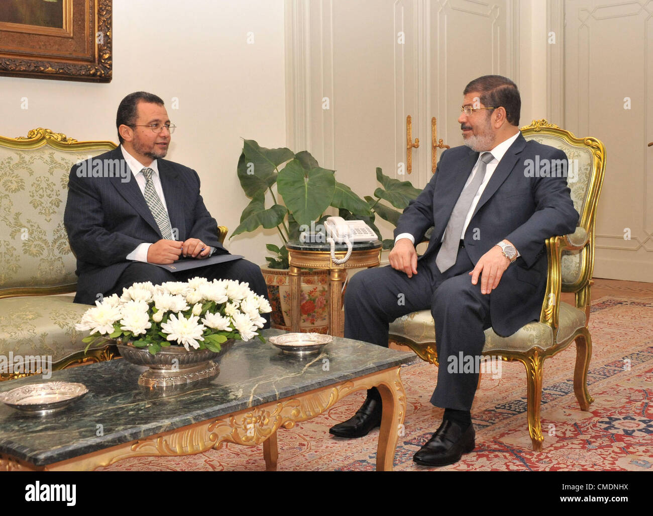 July 25, 2012 - Cairo, Cairo, Egypt - Egyptian President Mohamed Morsi ...