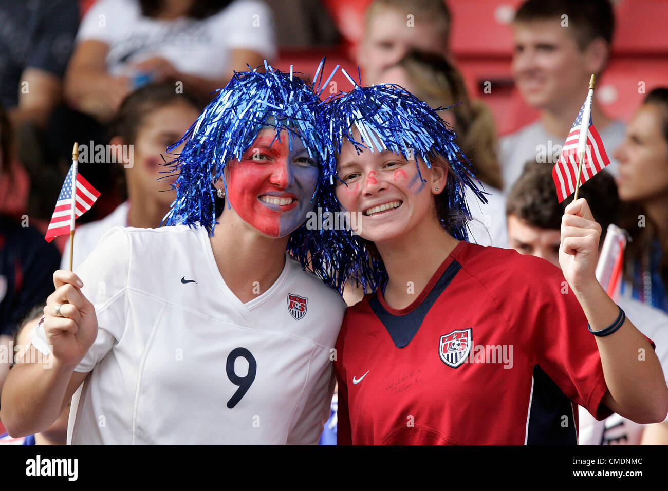 25.07.2012 Glasgow, Scotland. USA fans during the Olympic Football ...