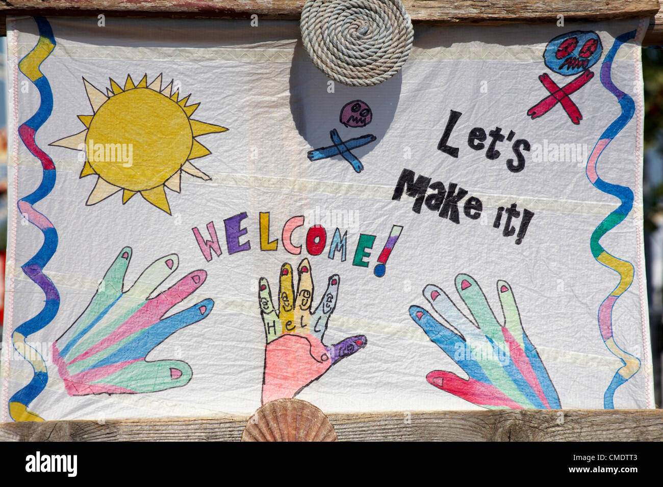 Weymouth, UK Wednesday 25 July 2012. Artwork on display Stock Photo - Alamy