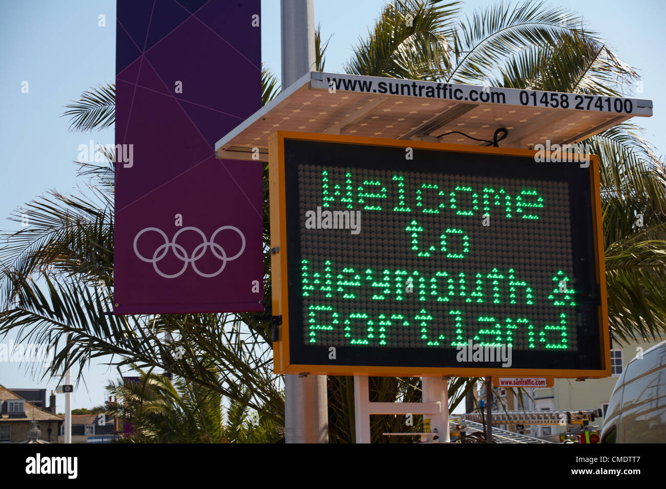 Weymouth portland olympic rings hi-res stock photography and images - Alamy