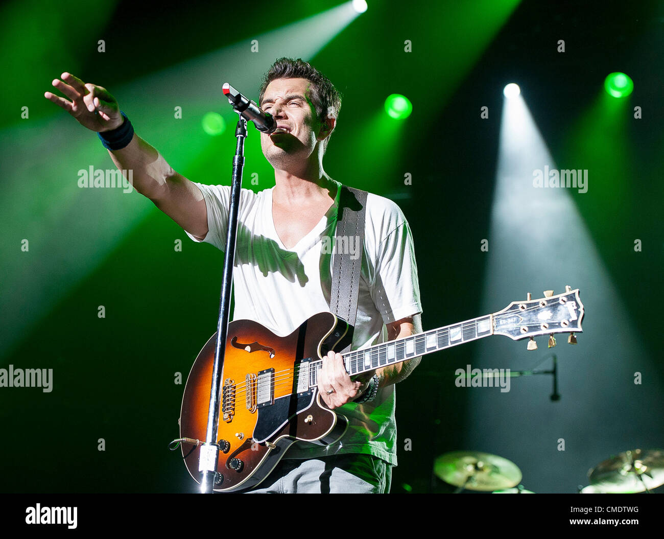 Jul. 25, 2012 - Raleigh, North Carolina; USA - Singer NICK HEXUM of the ...