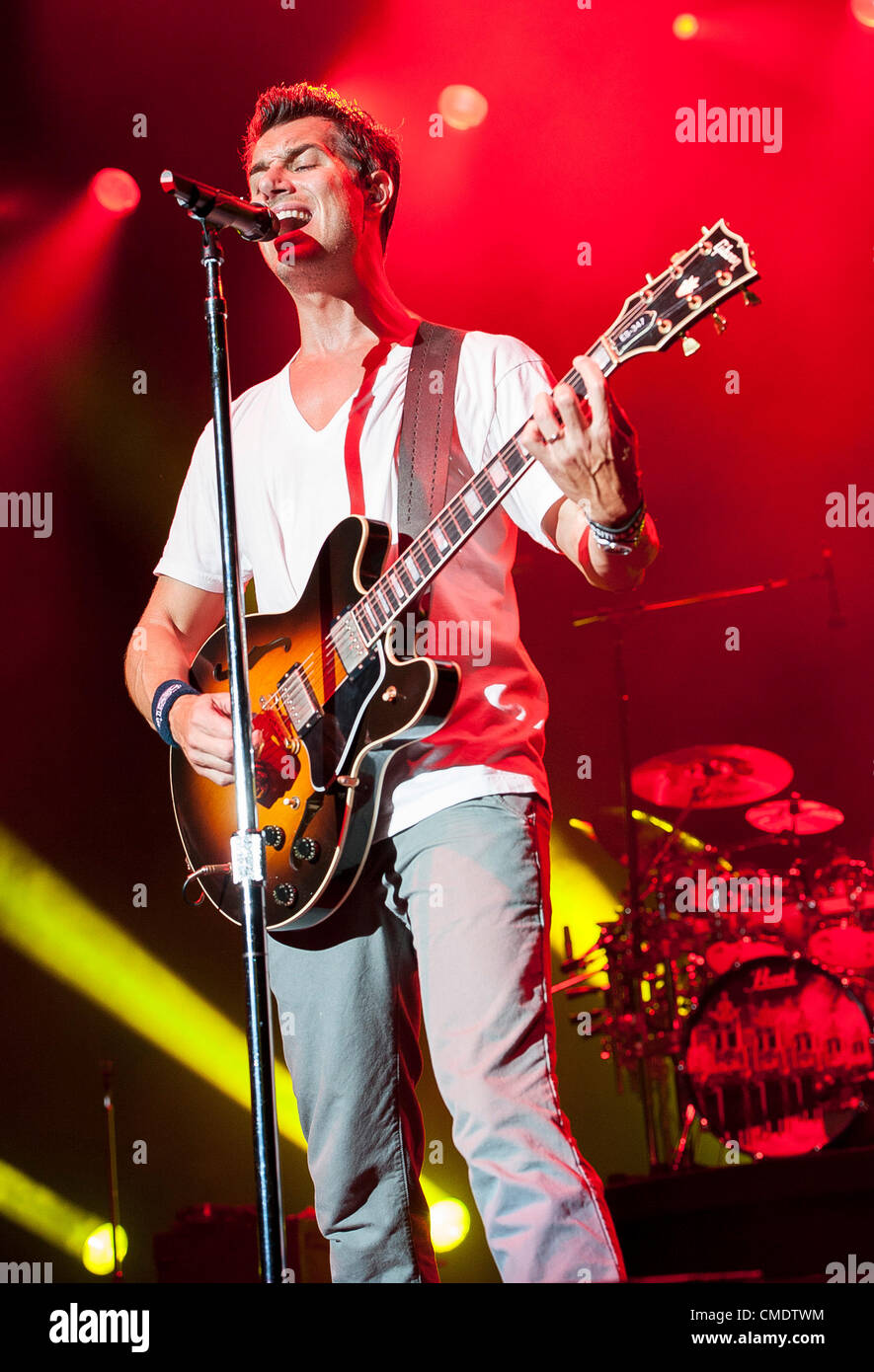 Jul. 25, 2012 - Raleigh, North Carolina; USA - Singer NICK HEXUM of the ...