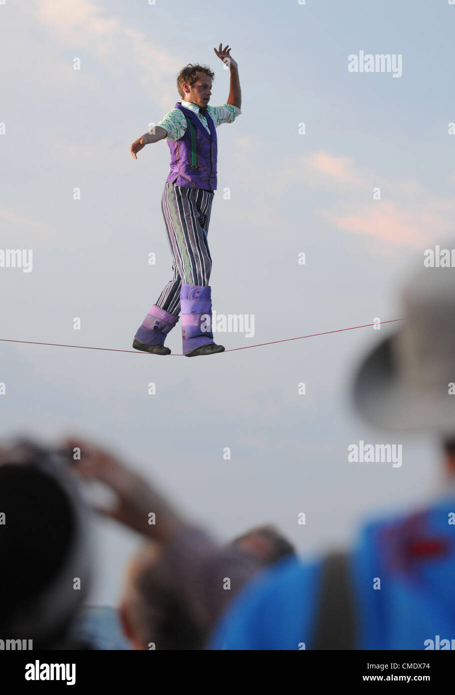 Tight rope walker. Tightrope walker. Artists Perform In The Battle Of ...