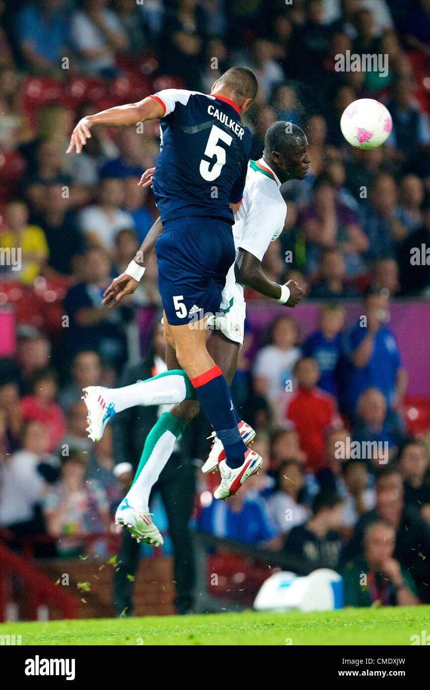 26.07.2012 Manchester, England. Team GB defender Steven Caulker in ...