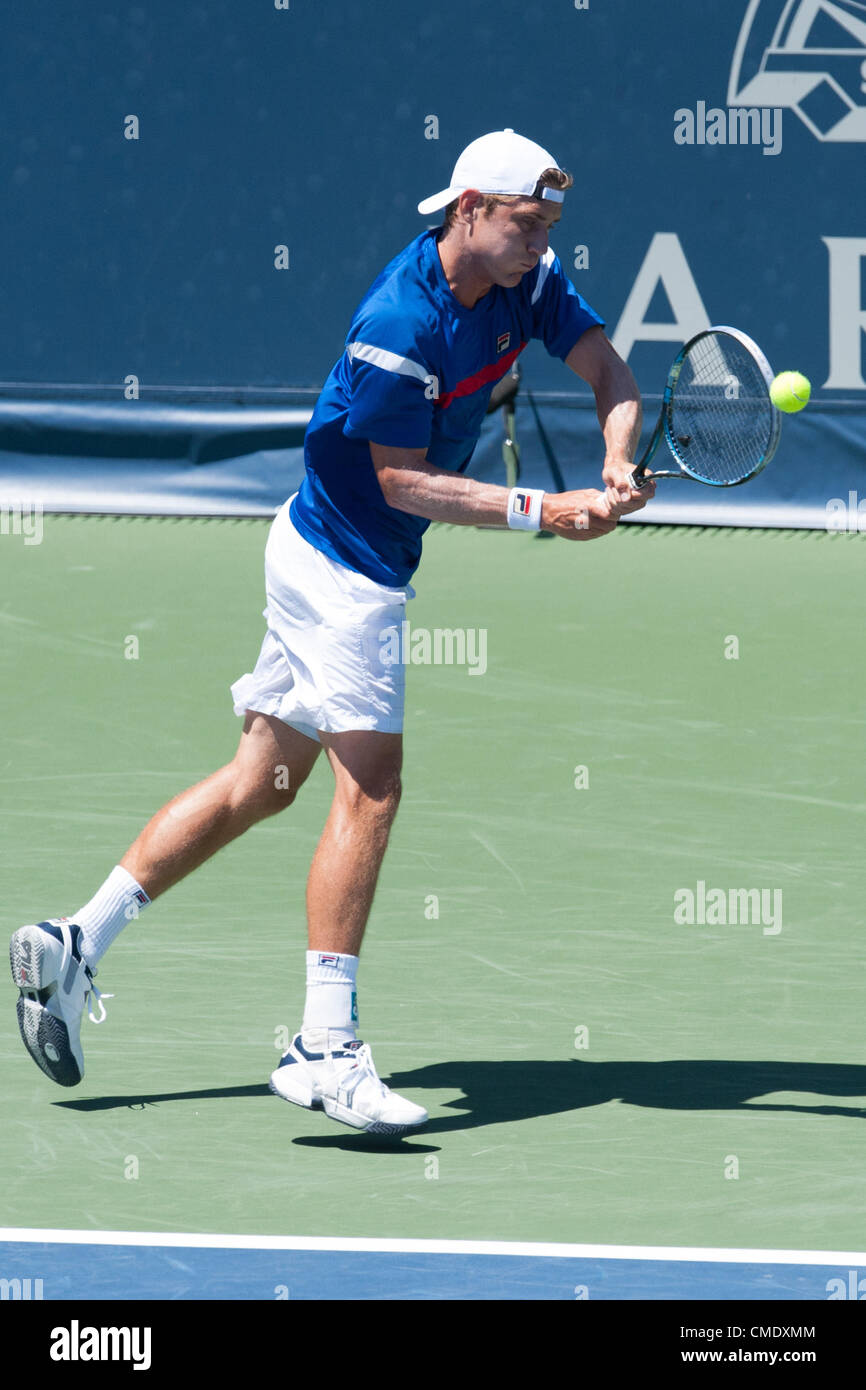 LOS ANGELES, CA - JULY 26: Matthew Ebden in action during Day 4 of the ...