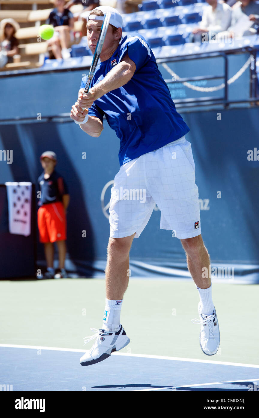 LOS ANGELES, CA - JULY 26: Matthew Ebden in action during Day 4 of the ...