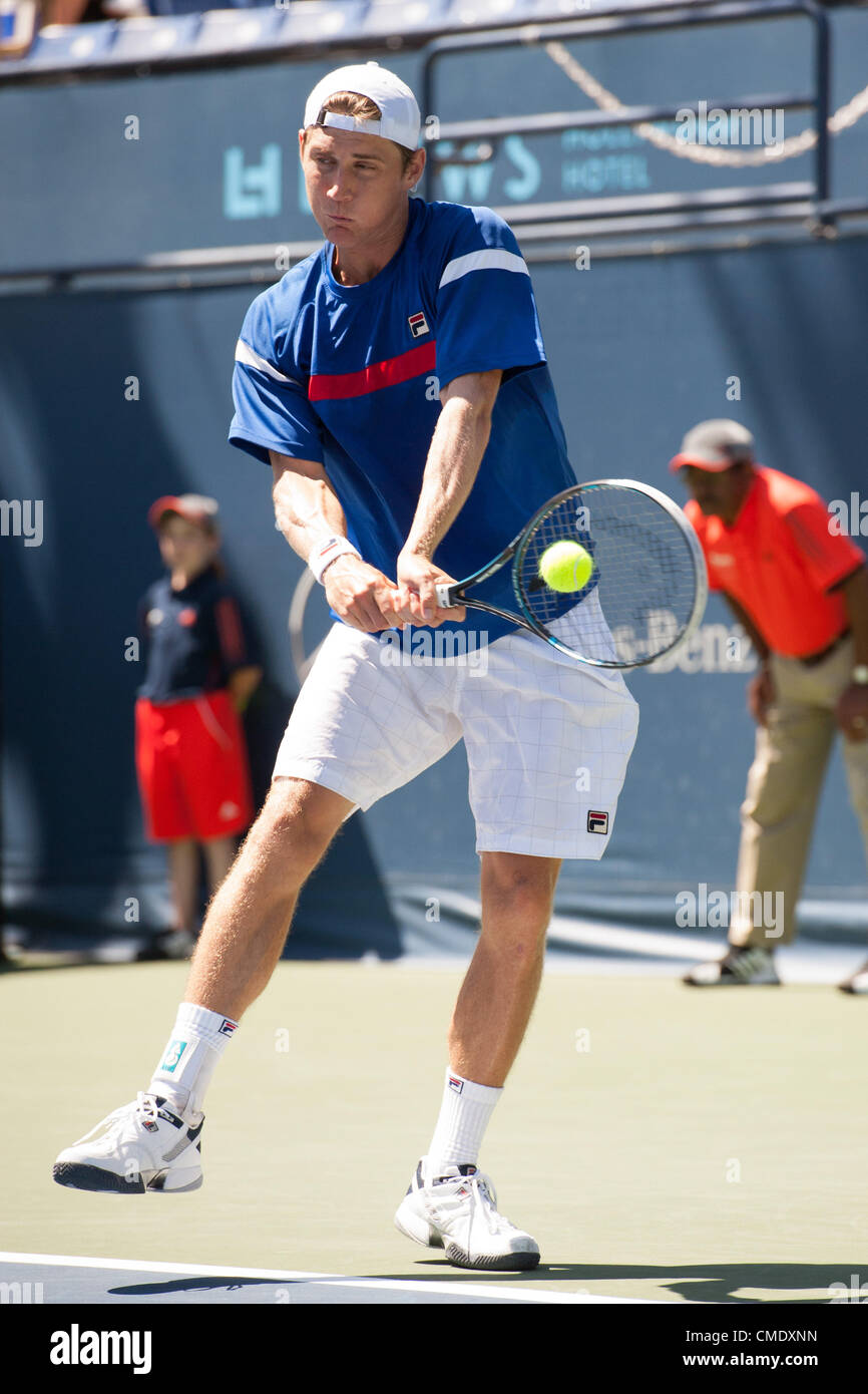 LOS ANGELES, CA - JULY 26: Matthew Ebden in action during Day 4 of the ...