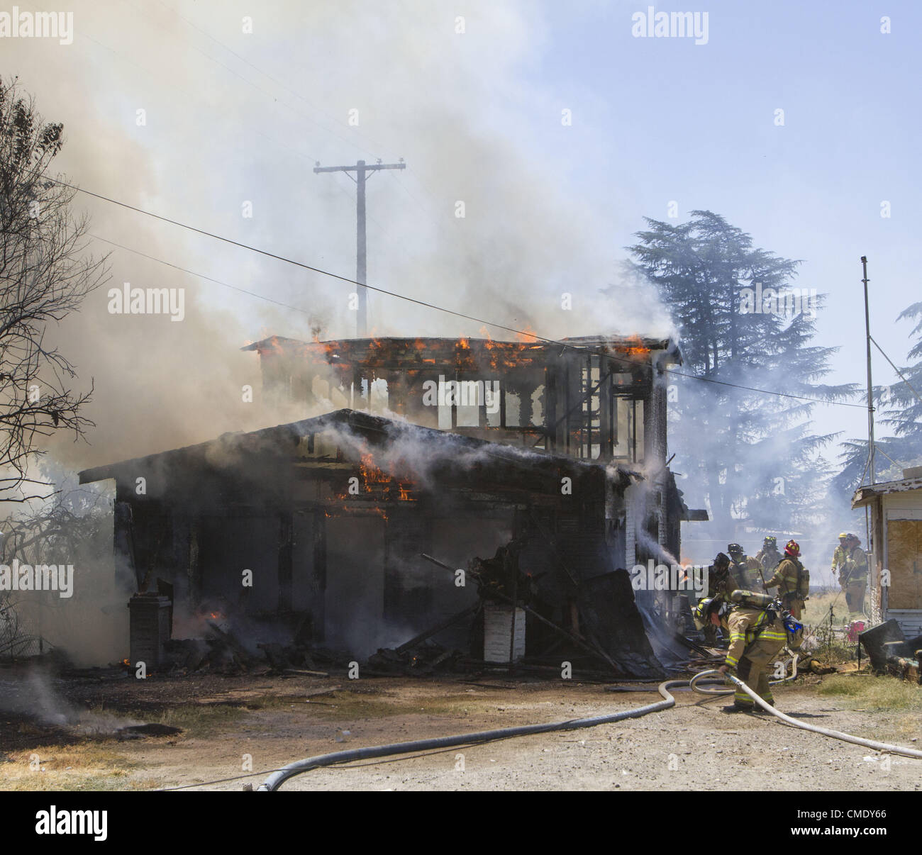 July 26, 2012 - Modesto, CA, USA - Modesto Fire Department firefighters ...