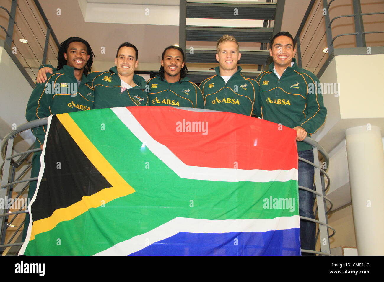 CAPE TOWN, SOUTH AFRICA - JULY 27, (L-R) Branco Du Preez, Paul Delport ...