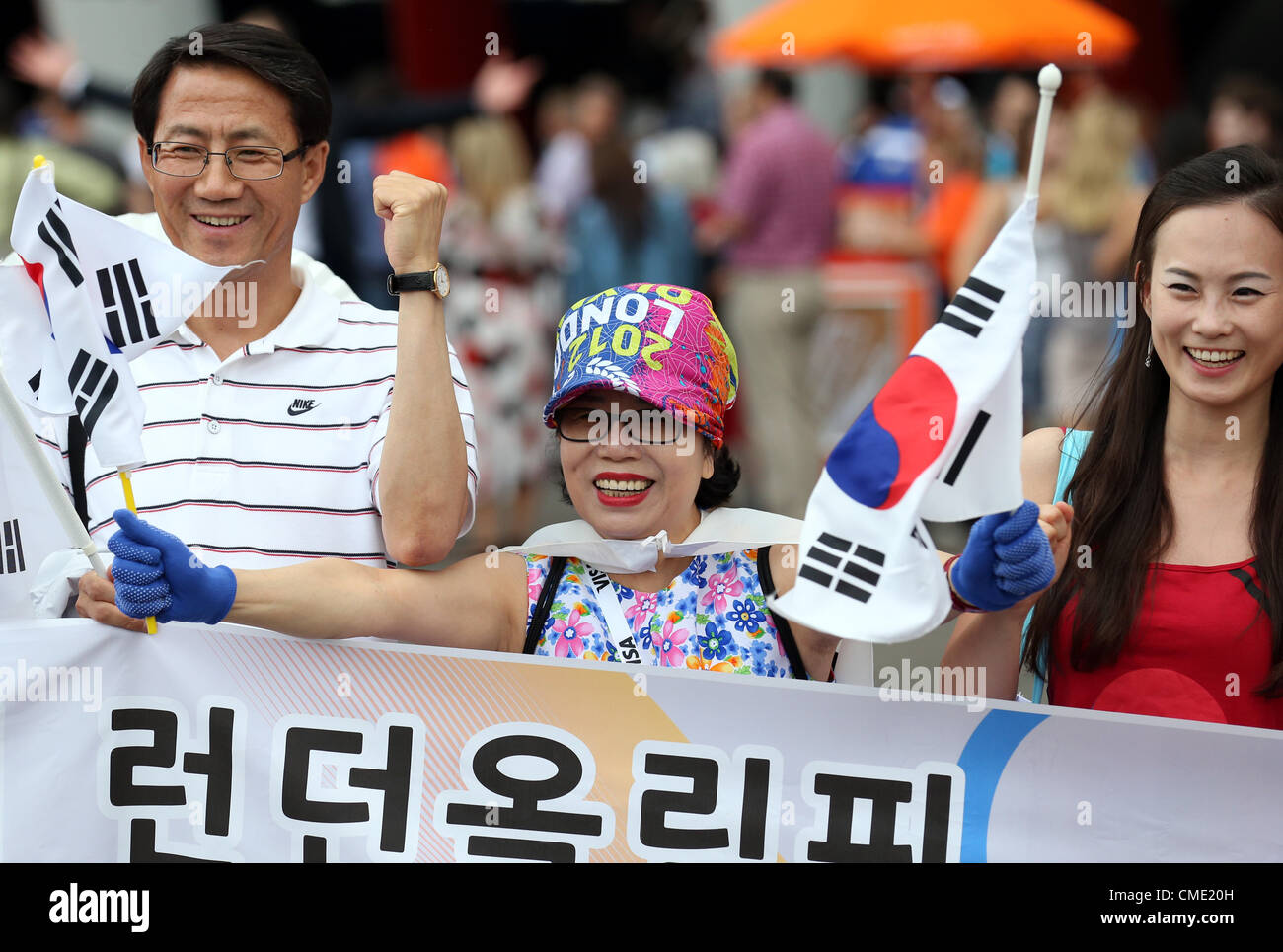 27th July, 2012 London England. Spectators arrive at Stratford station ...