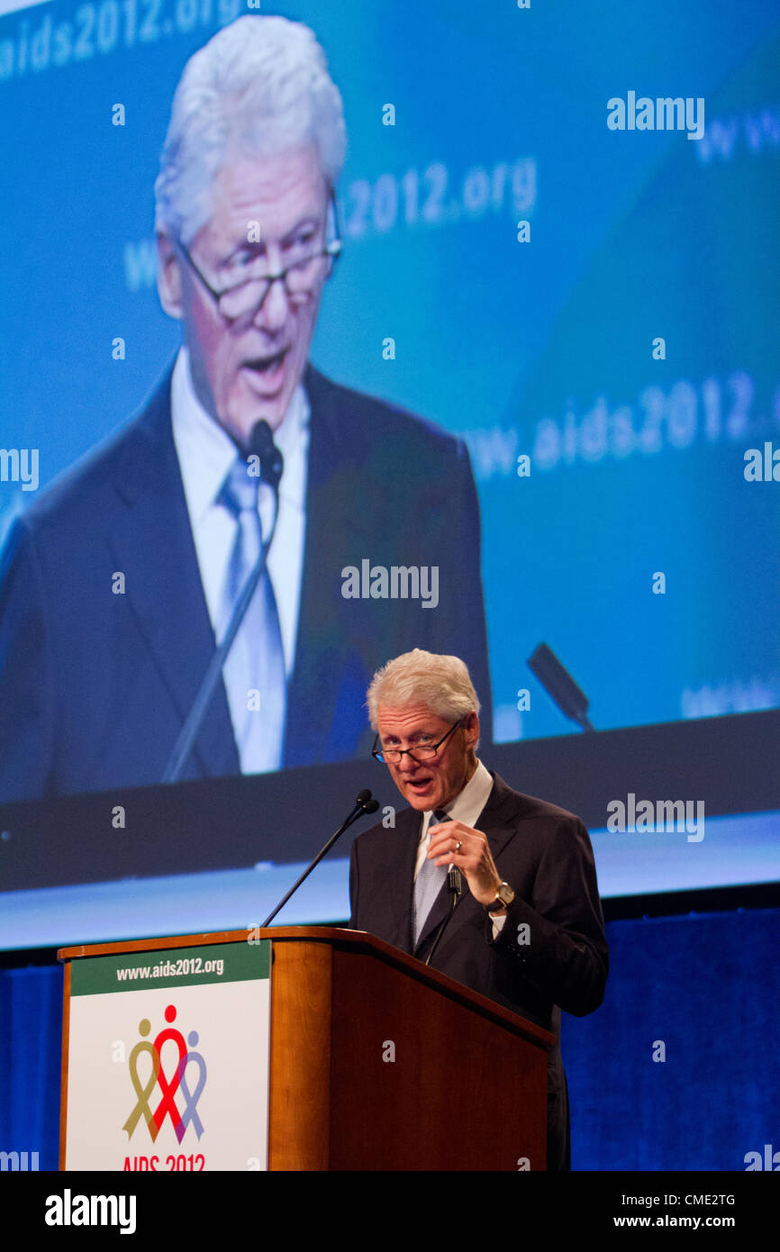 Former US President Bill Clinton speaks at the 2012 International AIDS ...