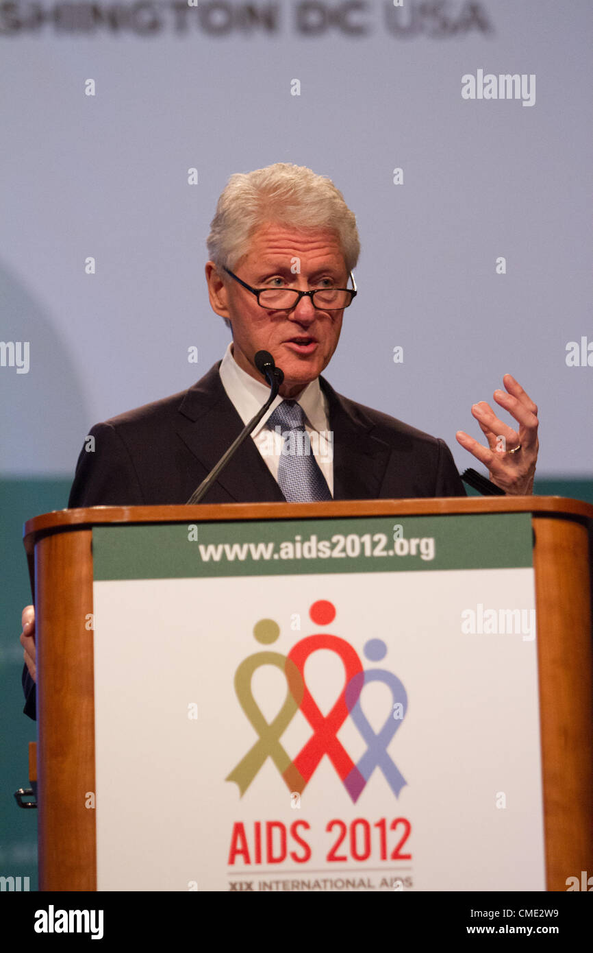 Former US President Bill Clinton speaks at the 2012 International AIDS ...