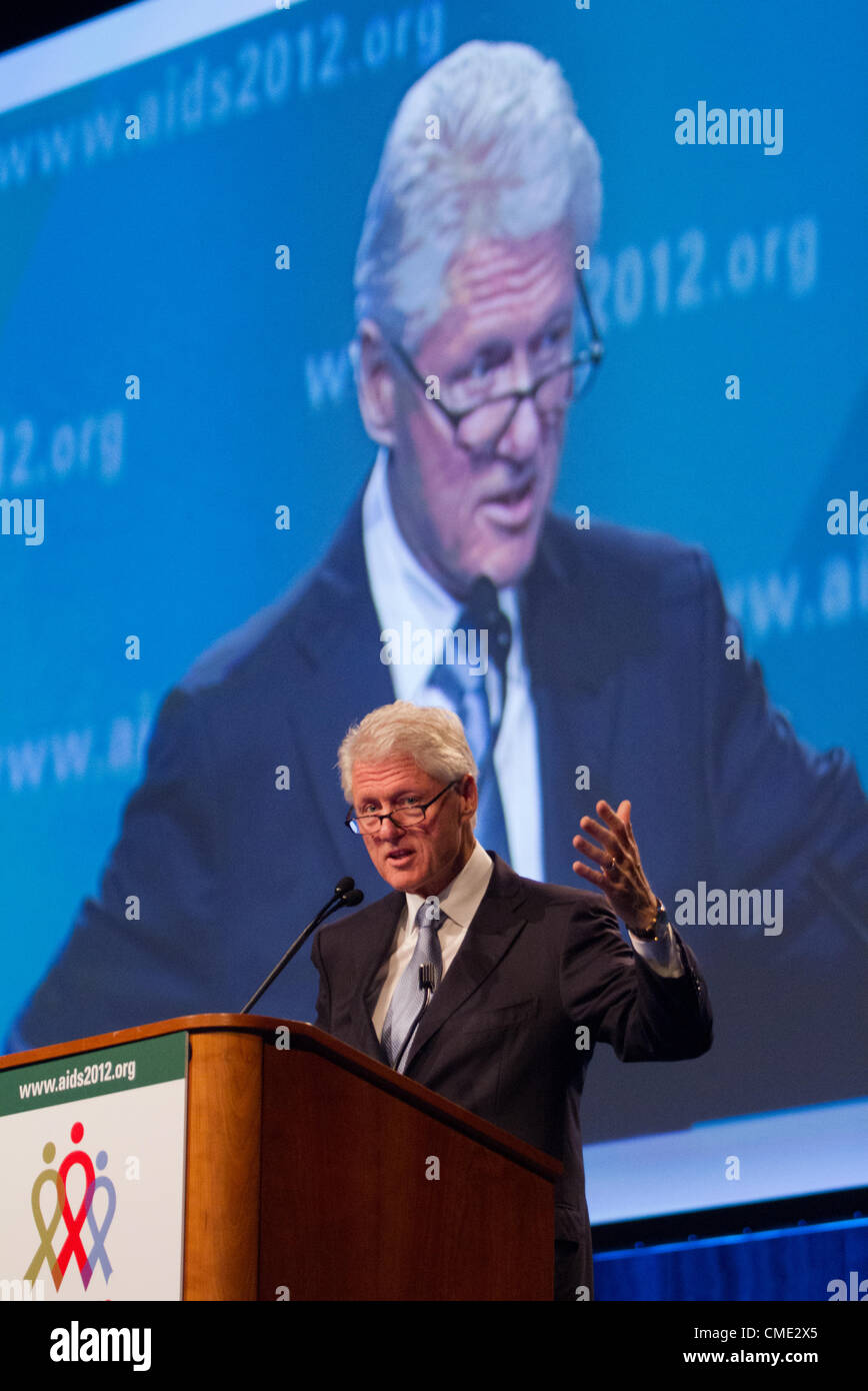 Former US President Bill Clinton speaks at the 2012 International AIDS ...
