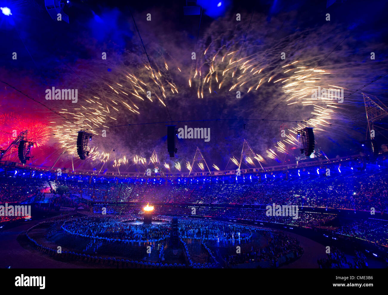 July 28, 2012 - London, England, United Kingdom - Fireworks light up ...