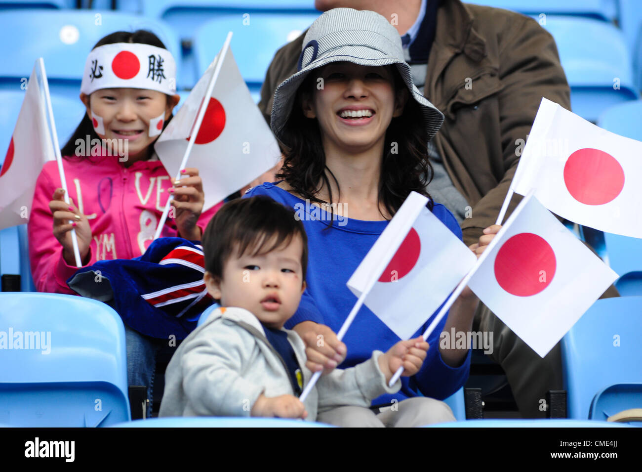 28.07.2012 Coventry, England. Japan team fans inside stadium before the ...