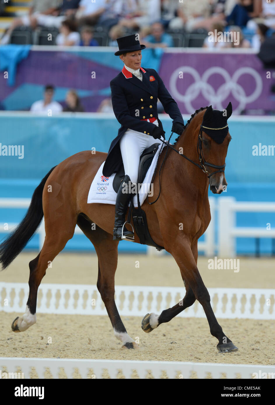 28.07.2012. London, England. British eventing rider Mary King performs ...