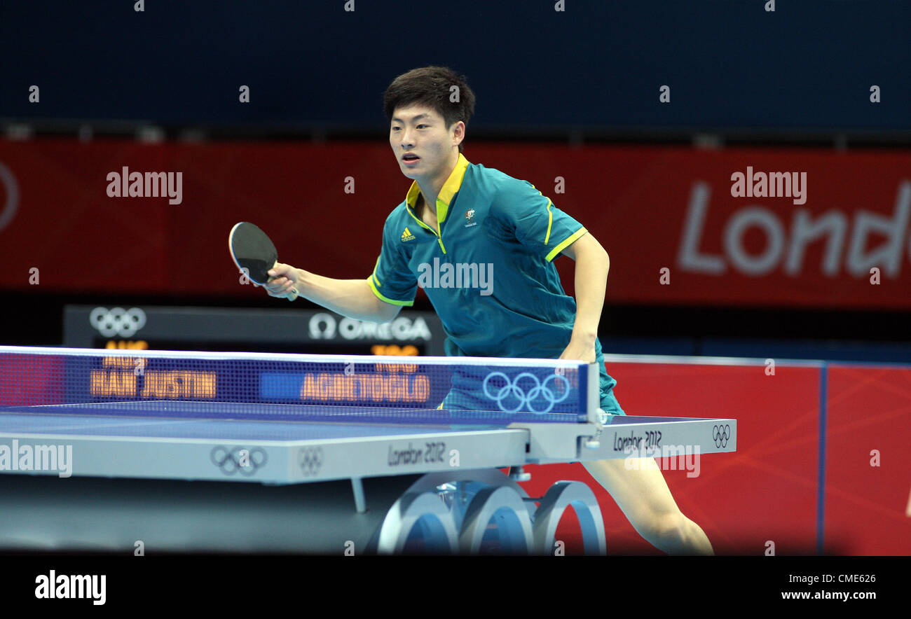 JUSTIN HAN AUSTRALIA EX CELL LONDON ENGLAND 28 July 2012 Stock Photo ...