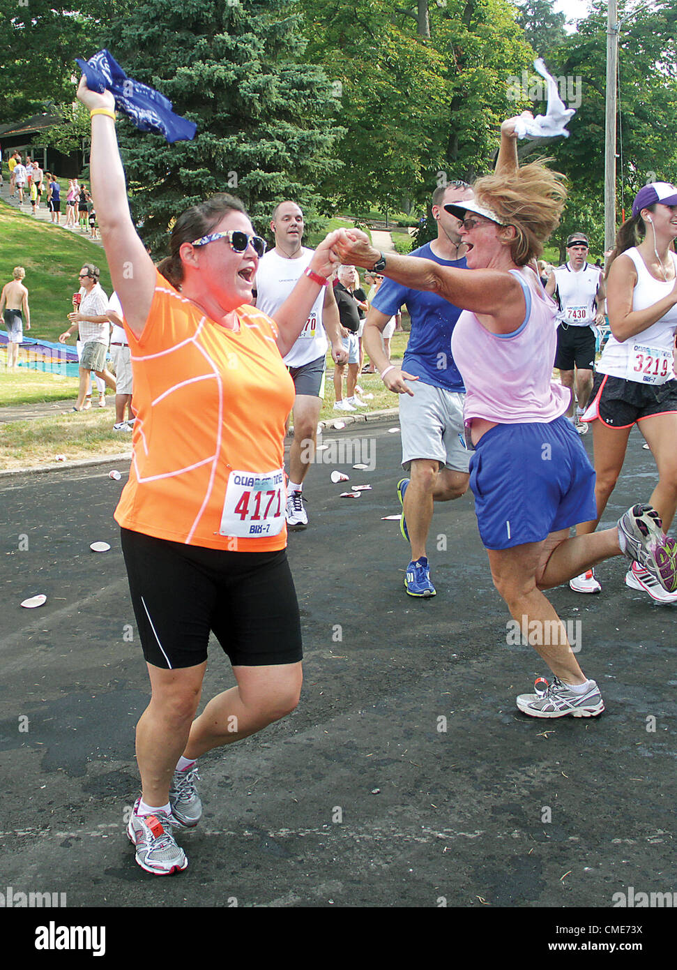 July 28, 2012 - Iowa, U.S. - Tarah Houk, left, and Catherine Carabetta ...
