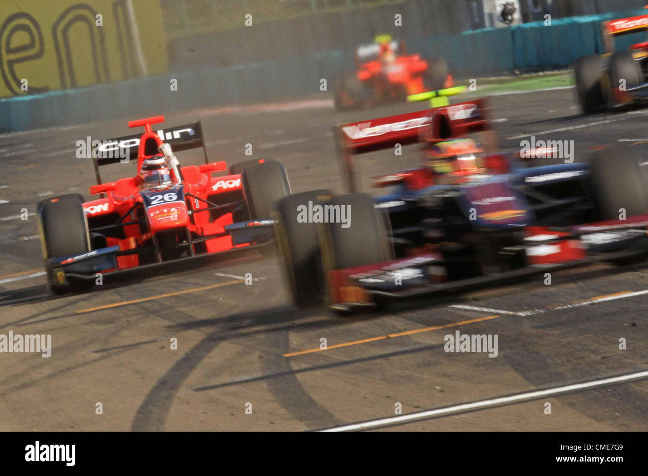 28.07.2012. Budapest, Hungary. FIA GP2 Motor racing. Max Chilton ...